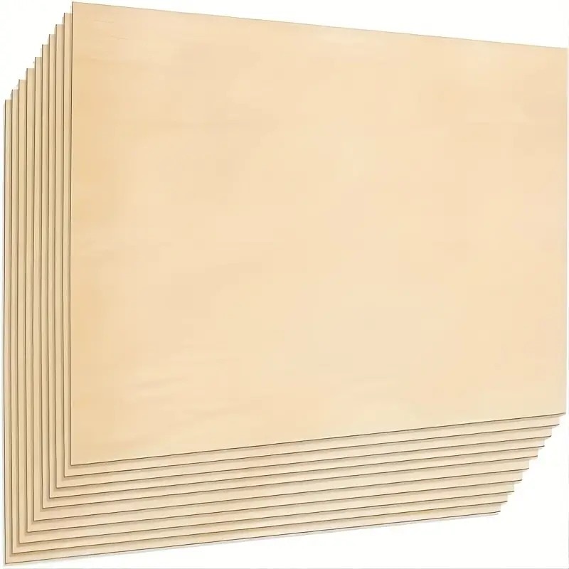 Set 10 bucati placaj din plop A4, pentru pirogravura / traforaj si ...
