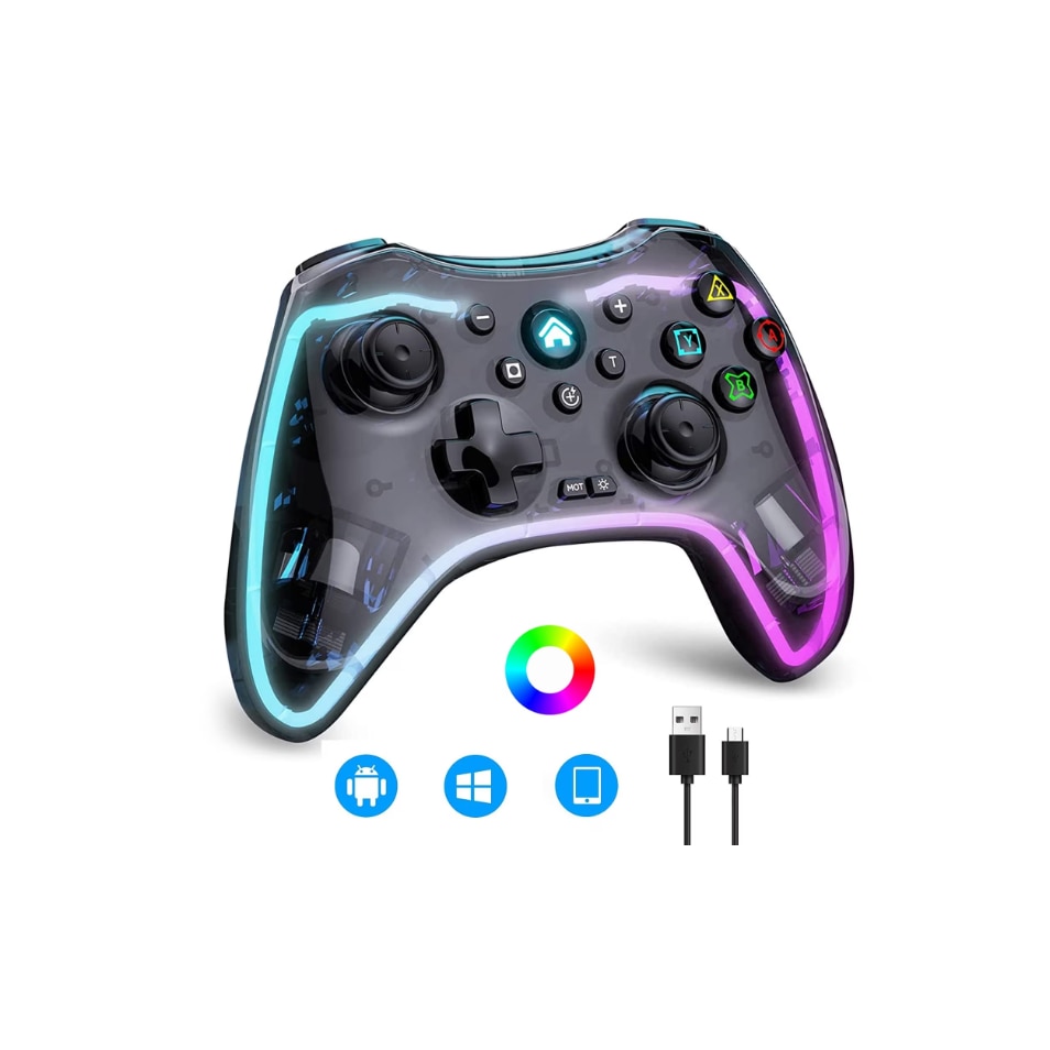 Controler, JRH, RGB, Compatibil cu PC/Nintendo Switch/Switch Lite/Oled ...