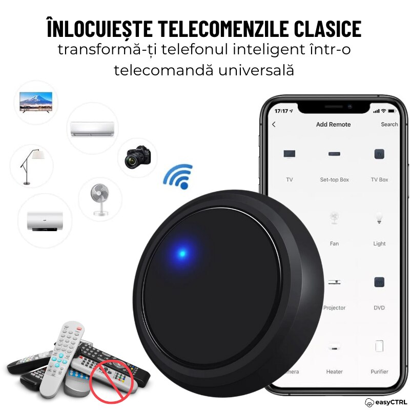 Telecomanda Inteligenta Universala Infrarosu IR, WiFi, Smart Life ...