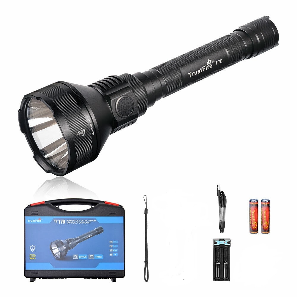 Kit lanterna de vanatoare TrustFire T70 B, 2300 raza 1000 m ...