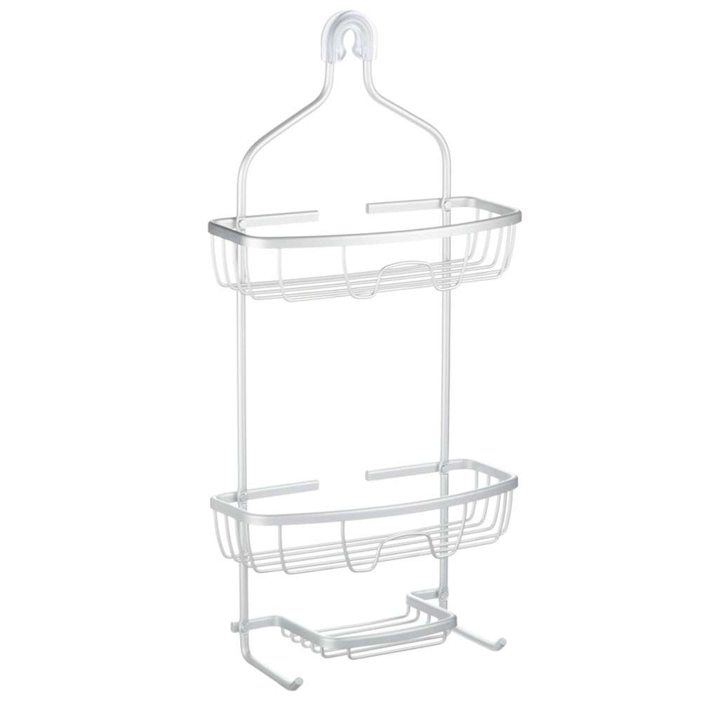 Raft pentru dus, suspendat, metalic, 3 nivele 30x16x58 cm Gri - eMAG.ro