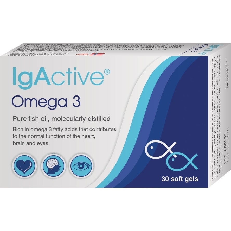 Supliment alimentar IgActive Omega-3, 30 capsule, sanatate arteriala ...