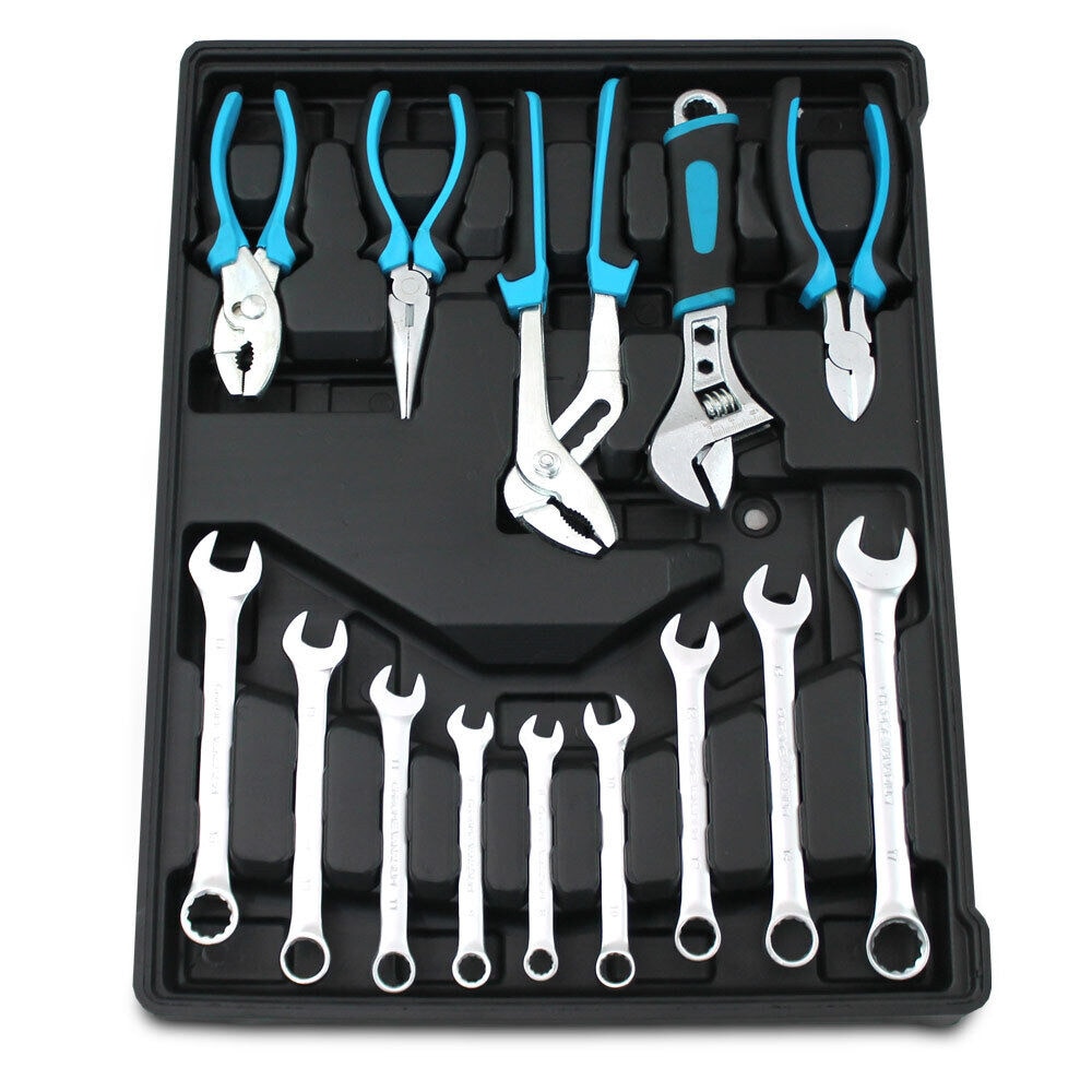 Set scule BITUXX, 1200 piese, valiza pe roti cu 4 sertare ...