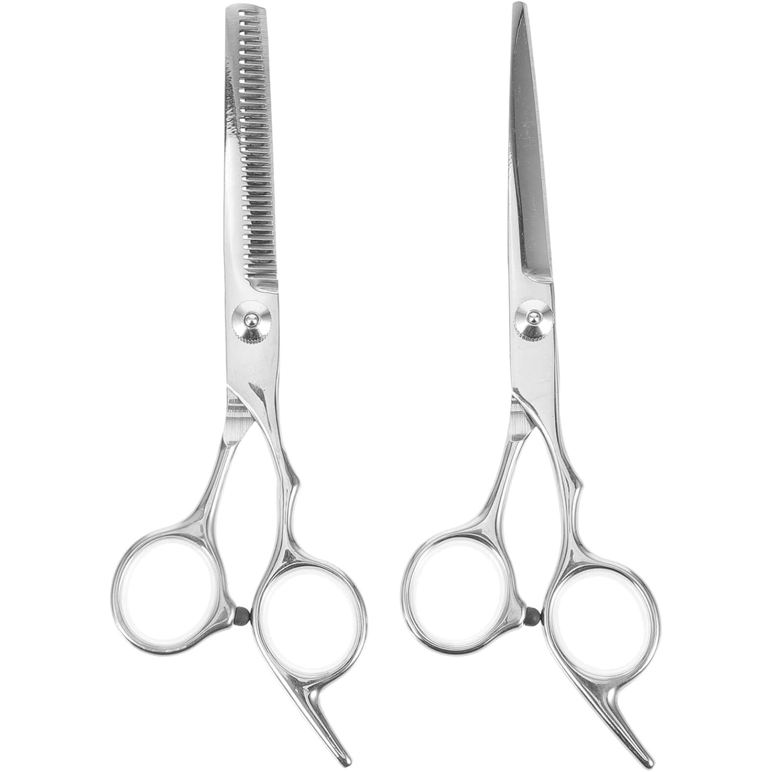 Set 2 Foarfece de tuns si subtiere QHYKKYJ, inox, 30 dinti, maner ...