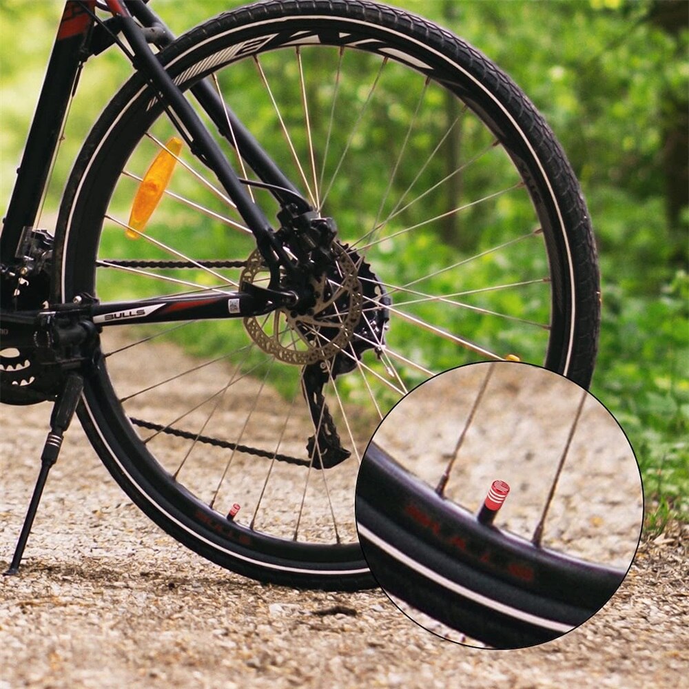 Set 8 capace ventil auto, Aliaj, Rosu - eMAG.ro