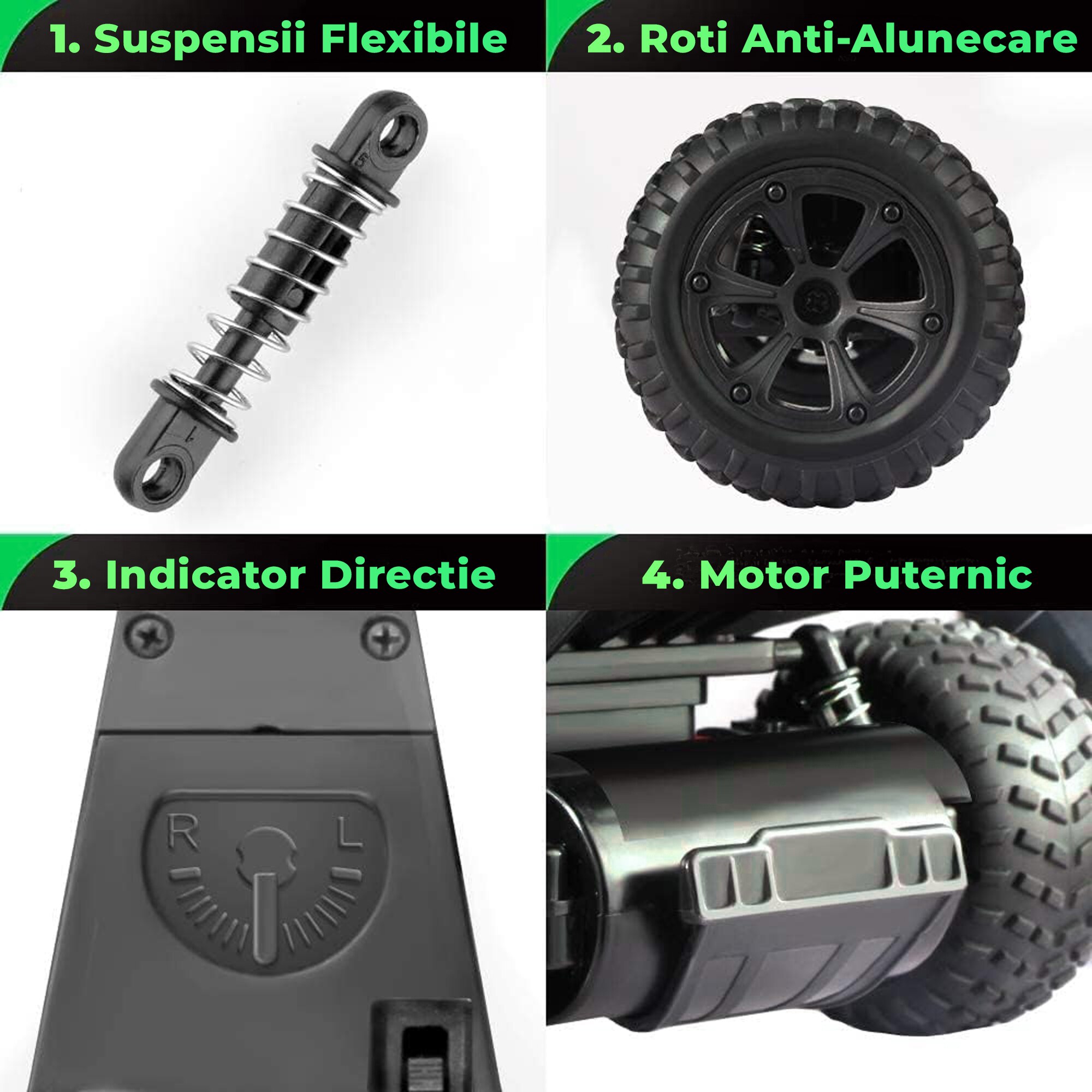 Masina cu telecomanda RC, Timebox, 15 km/h, 4WD, Off-road, lumini LED ...