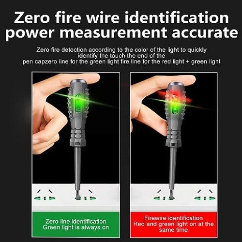 Detector de tensiune fara contact 12V-230V, faza, nul, impamantare si ...