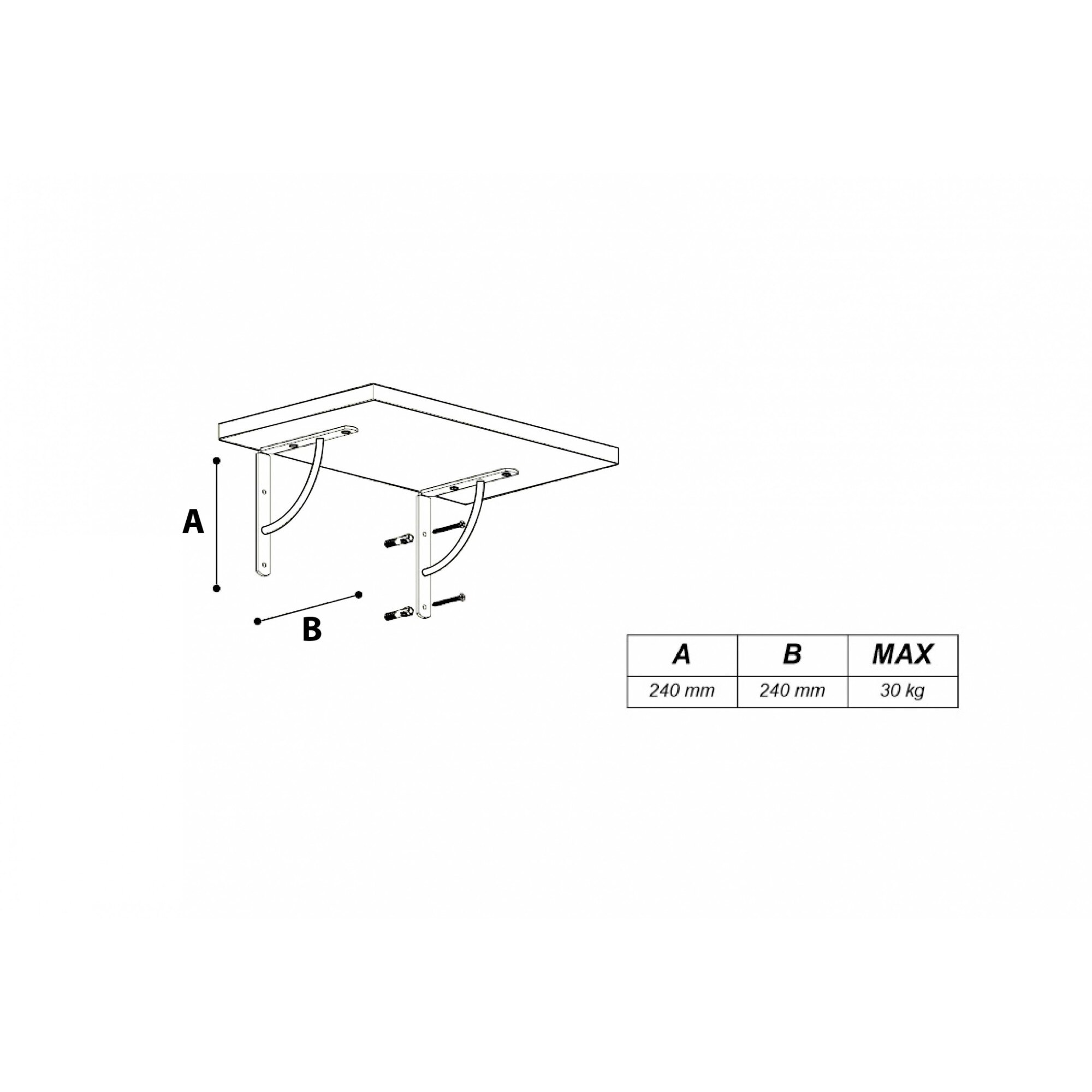 Consola raft, 240x240 mm, negru - eMAG.ro