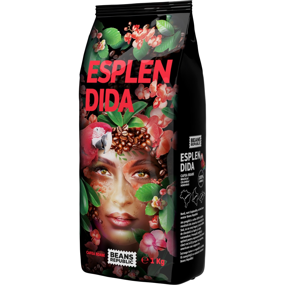 Cafea Boabe, ESPLENDIDA 100% Arabica, BEANS REPUBLIC, 1kg - eMAG.ro