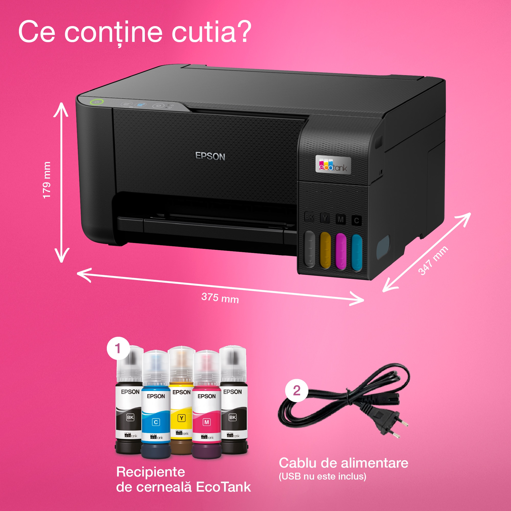 Multifunctional inkjet color CISS Epson EcoTank L3230, A4, 10 ppm ...