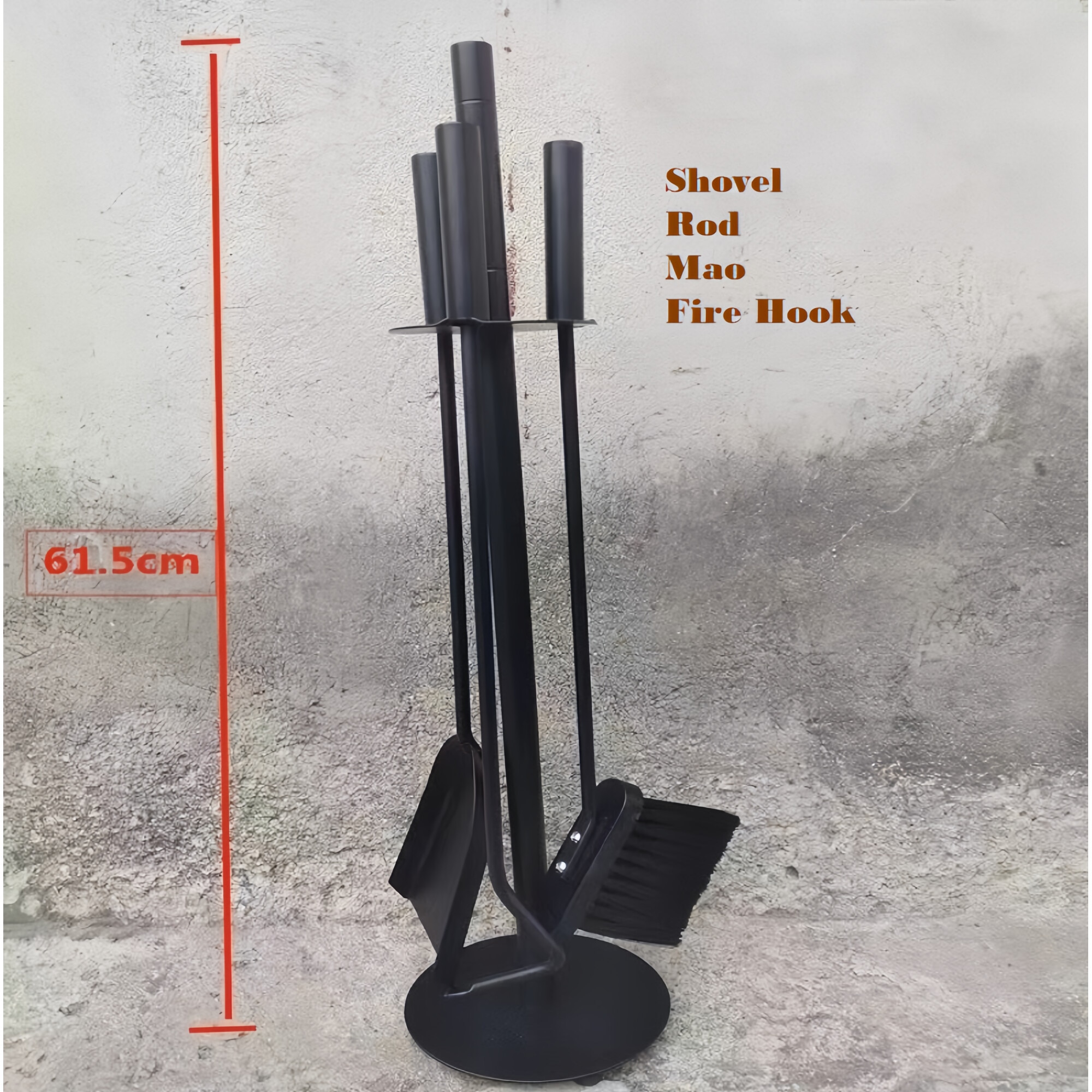 Set Accesorii pentru Semineu si Soba, Negru, 61.5cm - eMAG.ro