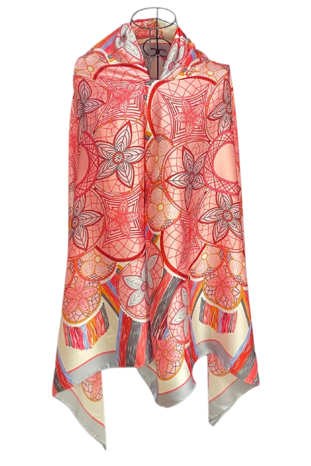 Esarfa tip sal dama 24E din matase vegetala cu atingere de matase fina ...