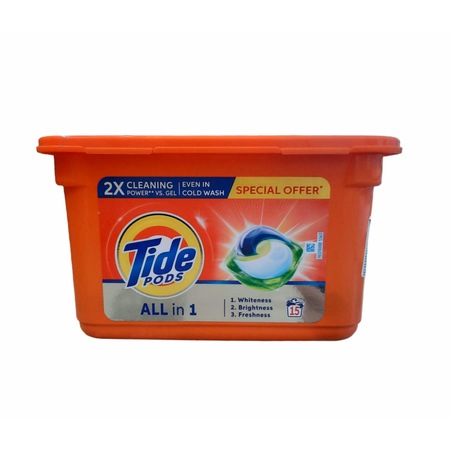 Detergent capsule Tide all in one, white, 15 spalari - eMAG.ro