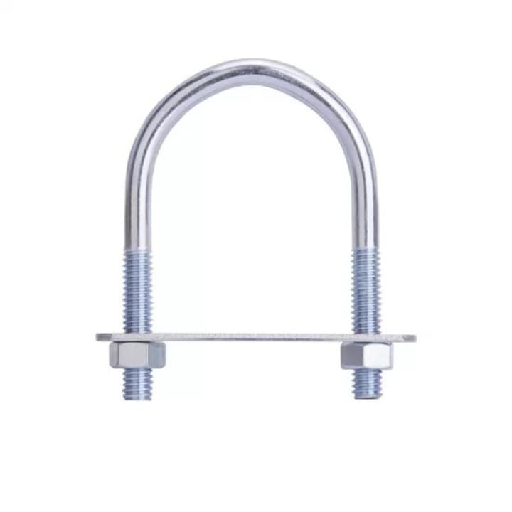 Brida prindere panouri gard zincata EmaConstruct cu placuta si piulite ...