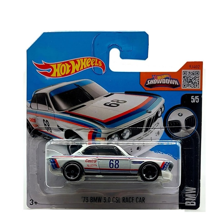 Masinuta metalica Hot Wheels, '73 BMW 3.0 CSL RACE CAR, Colectia 2016 ...