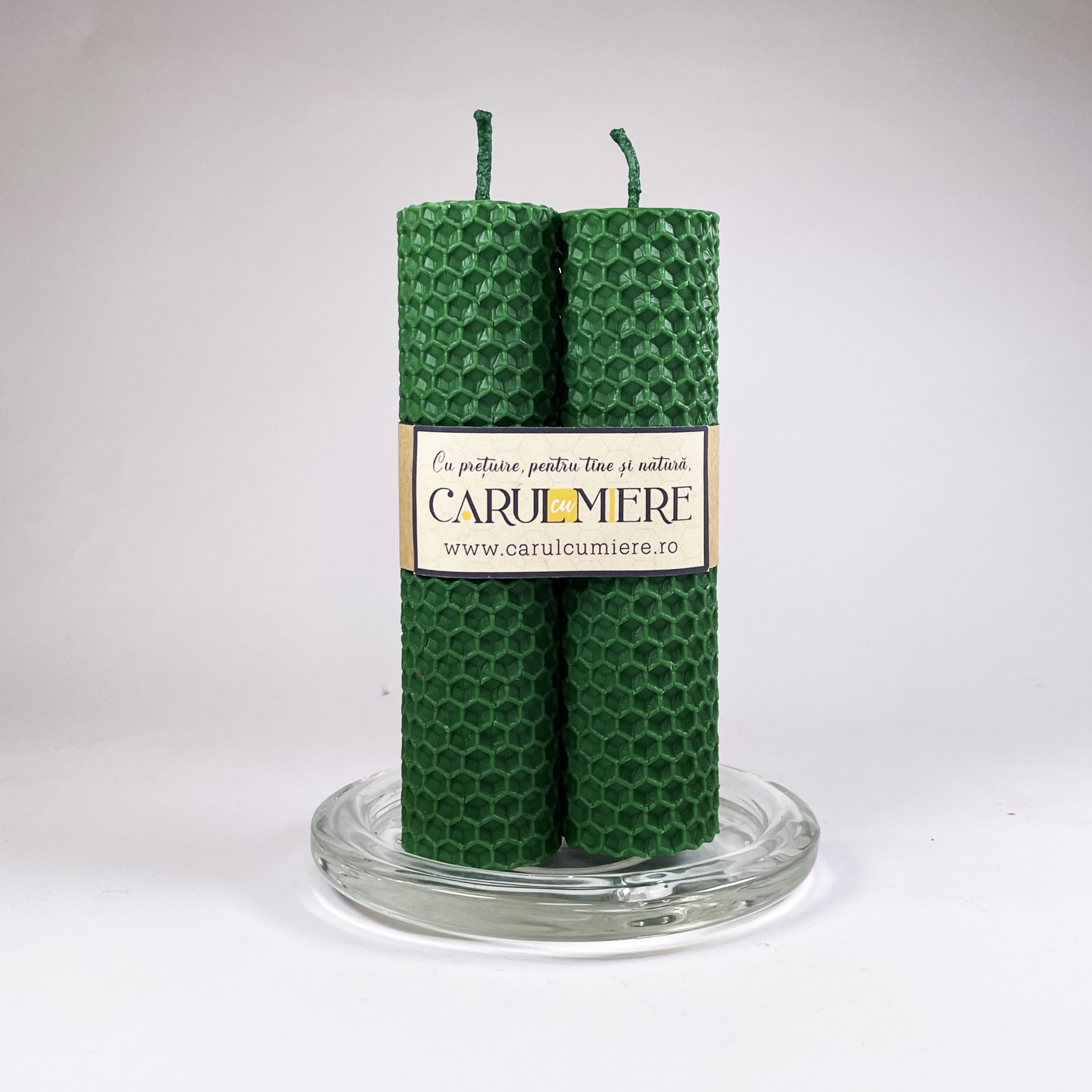 Lumanare Handmade din ceara naturala de albine, model fagure 13×3 cm ...