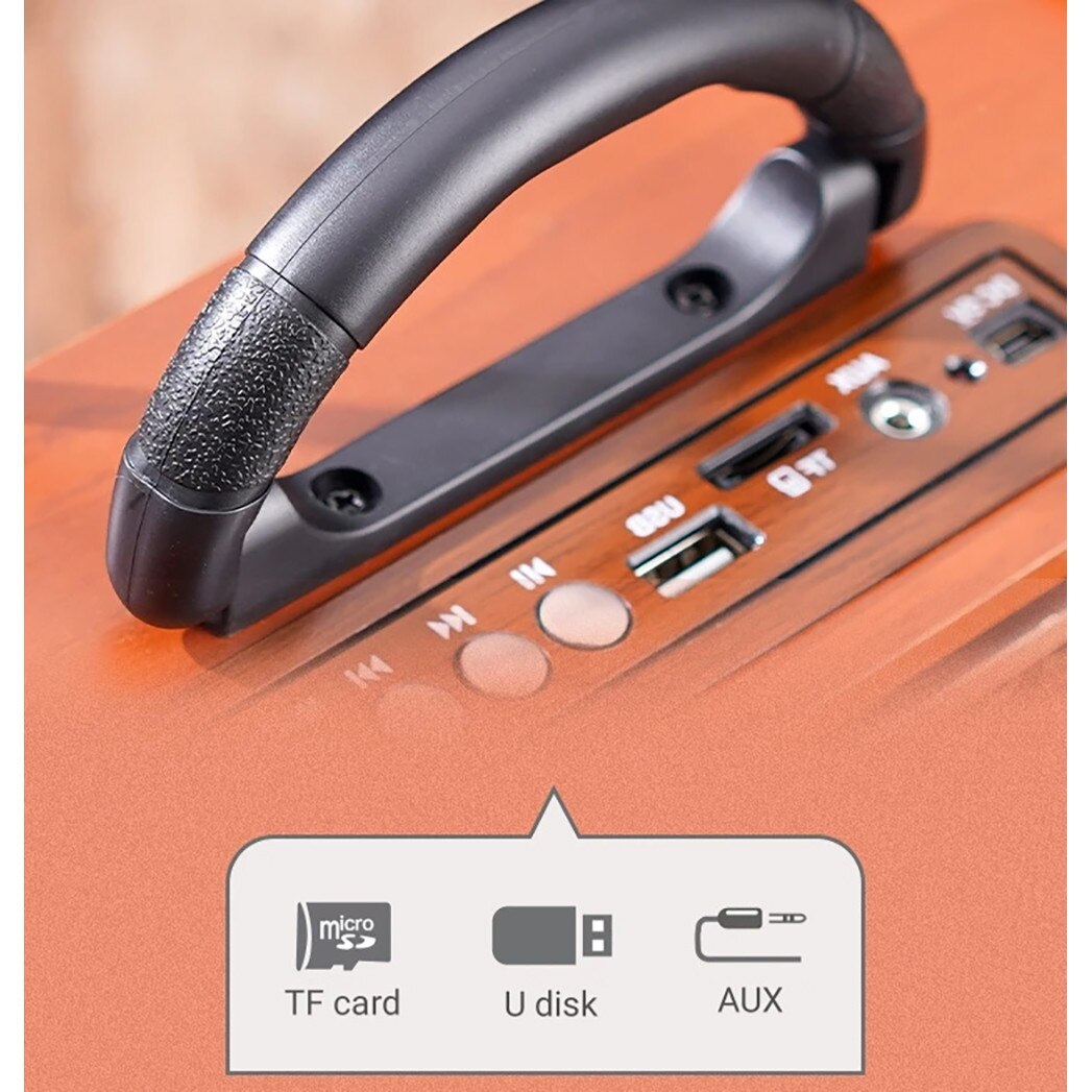 Radio portabil, Meier, Telecomanda, Bluetooth, AUX, USB, Auriu - eMAG.ro