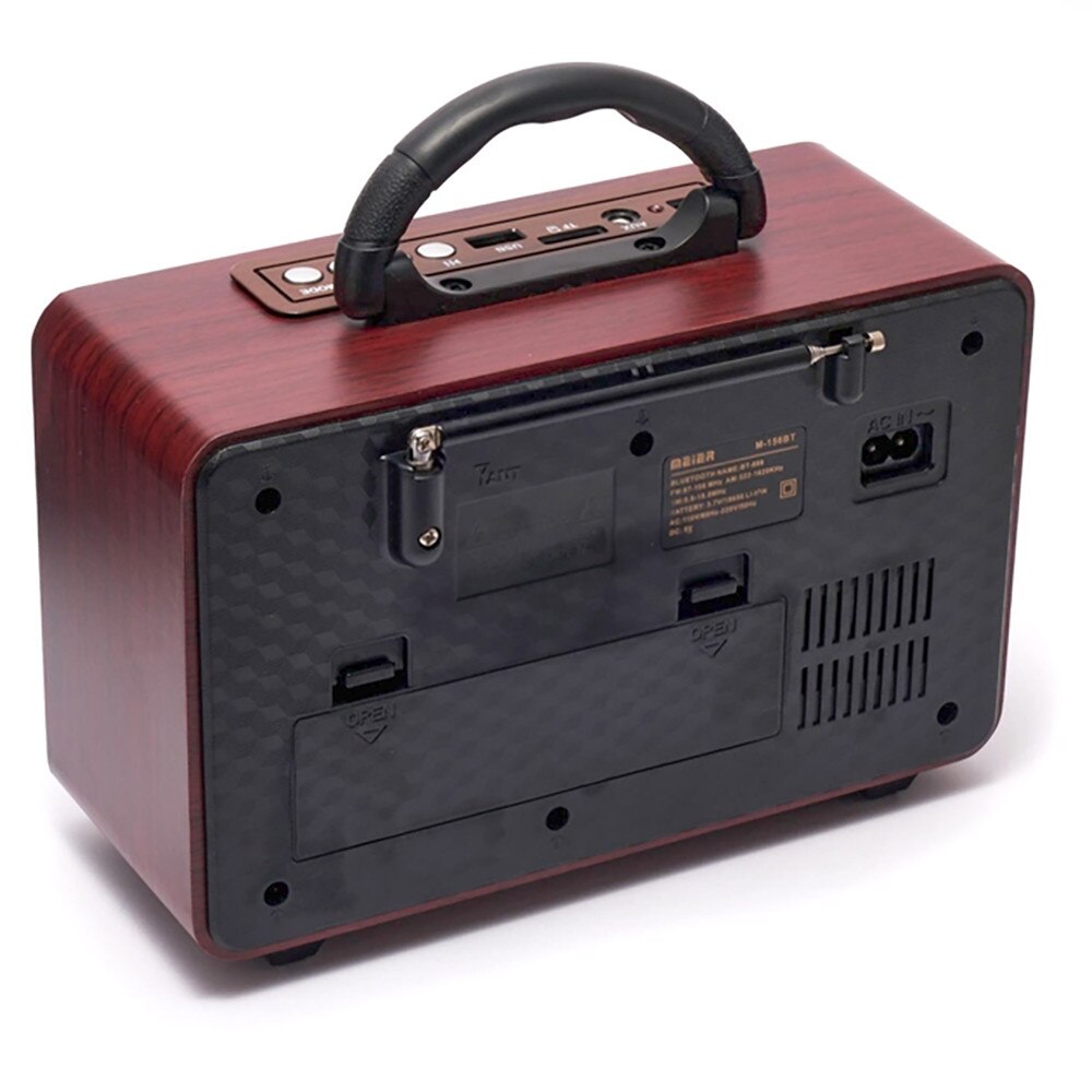 Radio portabil retro Meier M-156BT, baterie incorporata, telecomanda, Bluetooth, AUX, USB, card ...