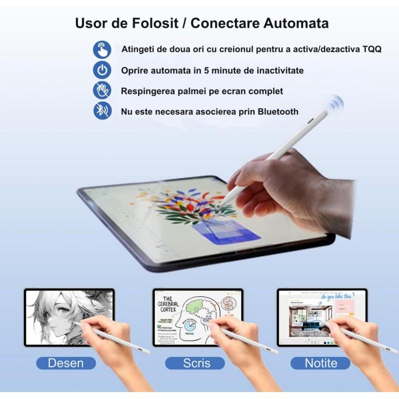 Pix Digital Universal Stylus Pen Pentru Tableta iPad Apple 2018-2024 ...