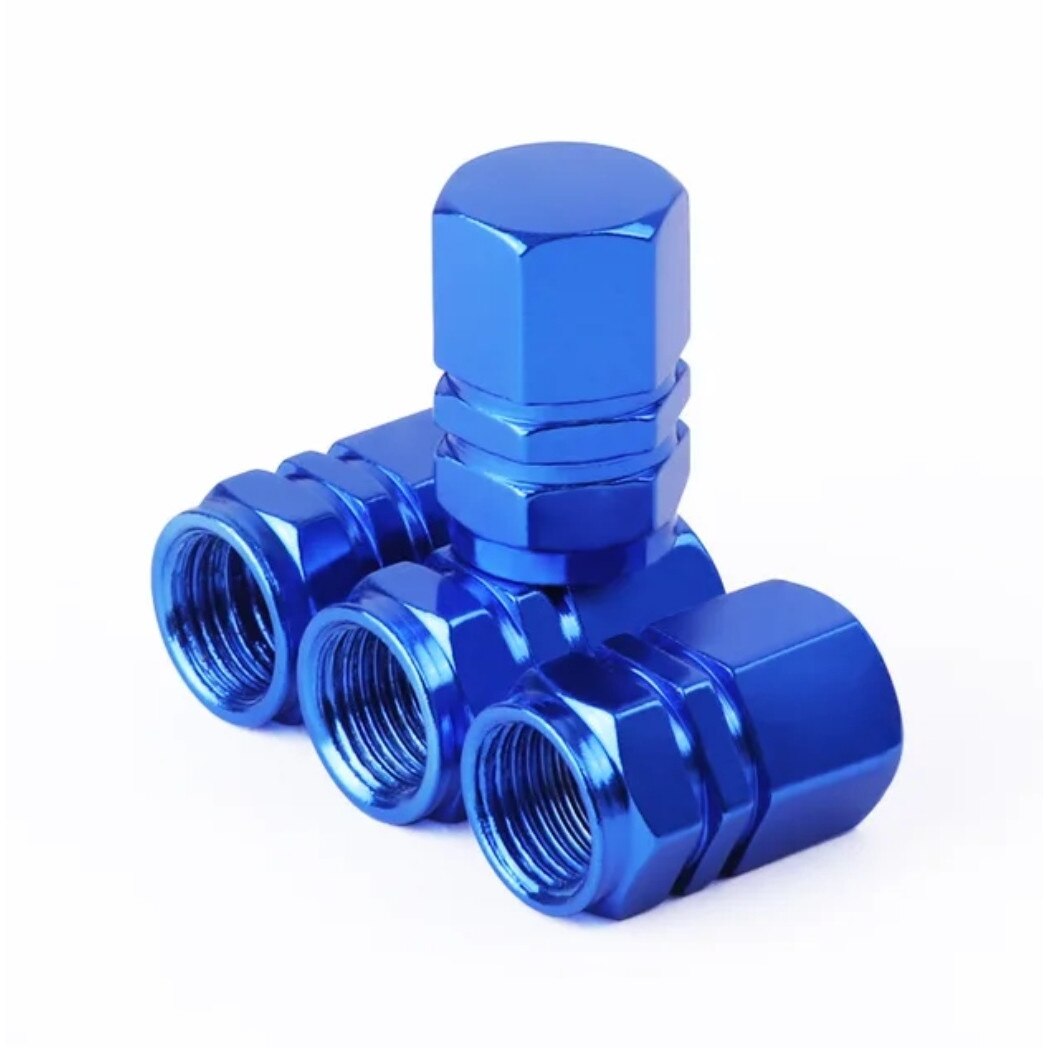 Set de 4 capacele pentru ventil roata, culoarea albatra - eMAG.ro