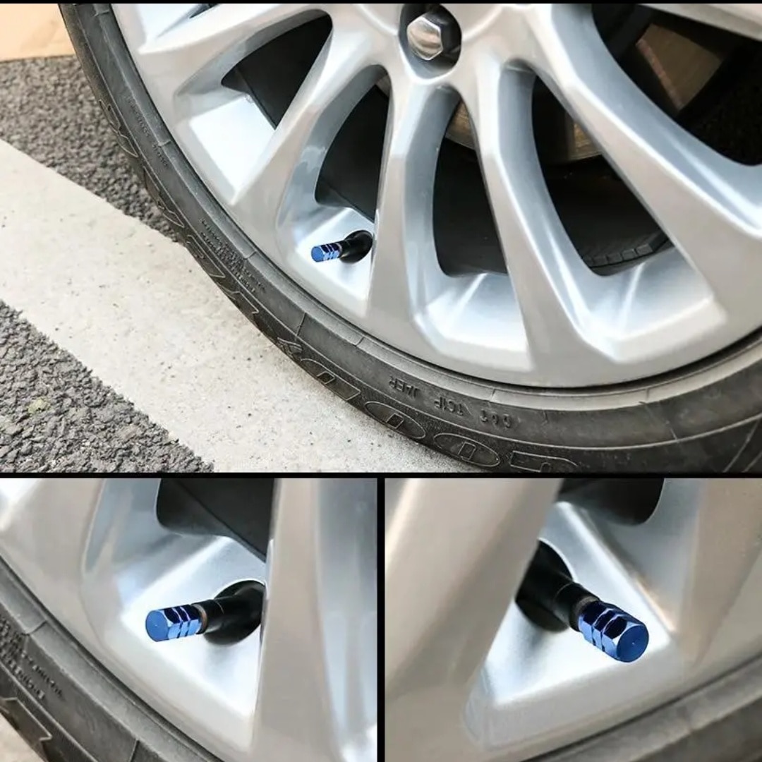 Set de 4 capacele pentru ventil roata, culoarea albatra - eMAG.ro