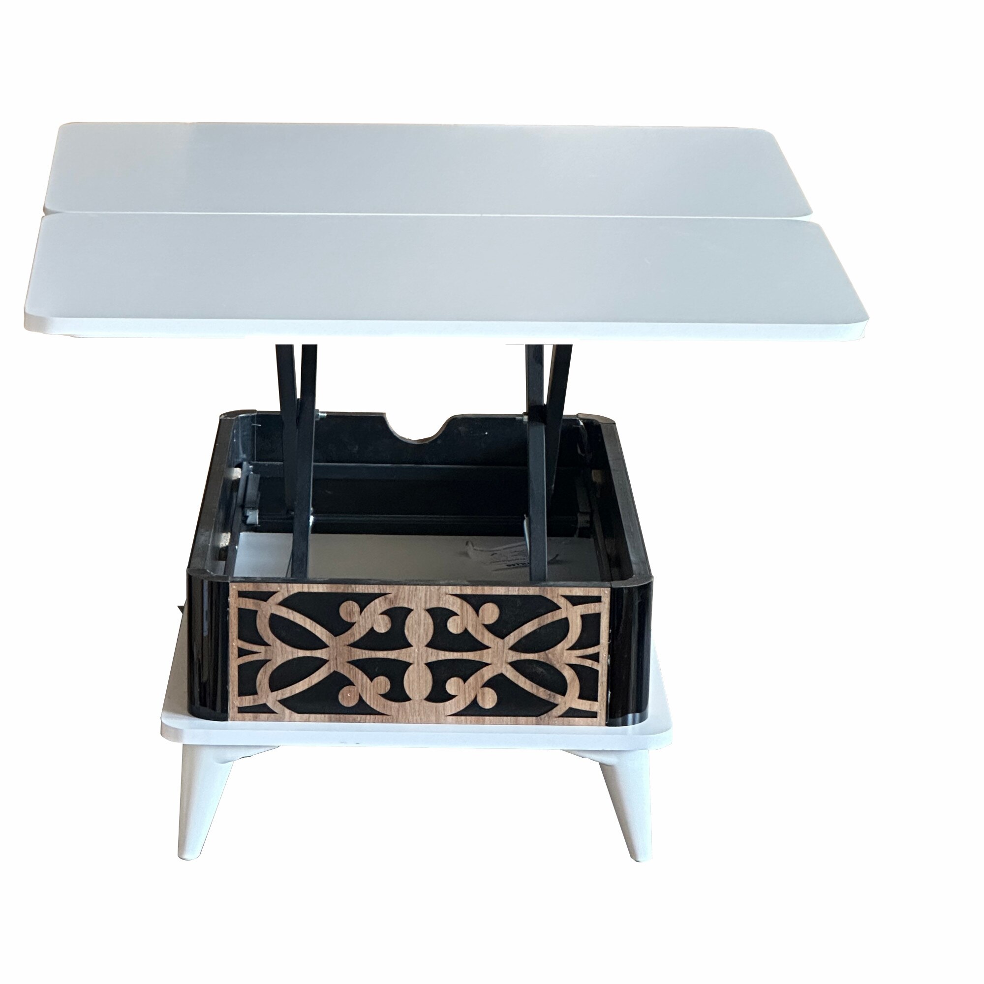 Masa extensibila Transformer V1, inaltime reglabila, 90 x 60-120cm, Alb ...