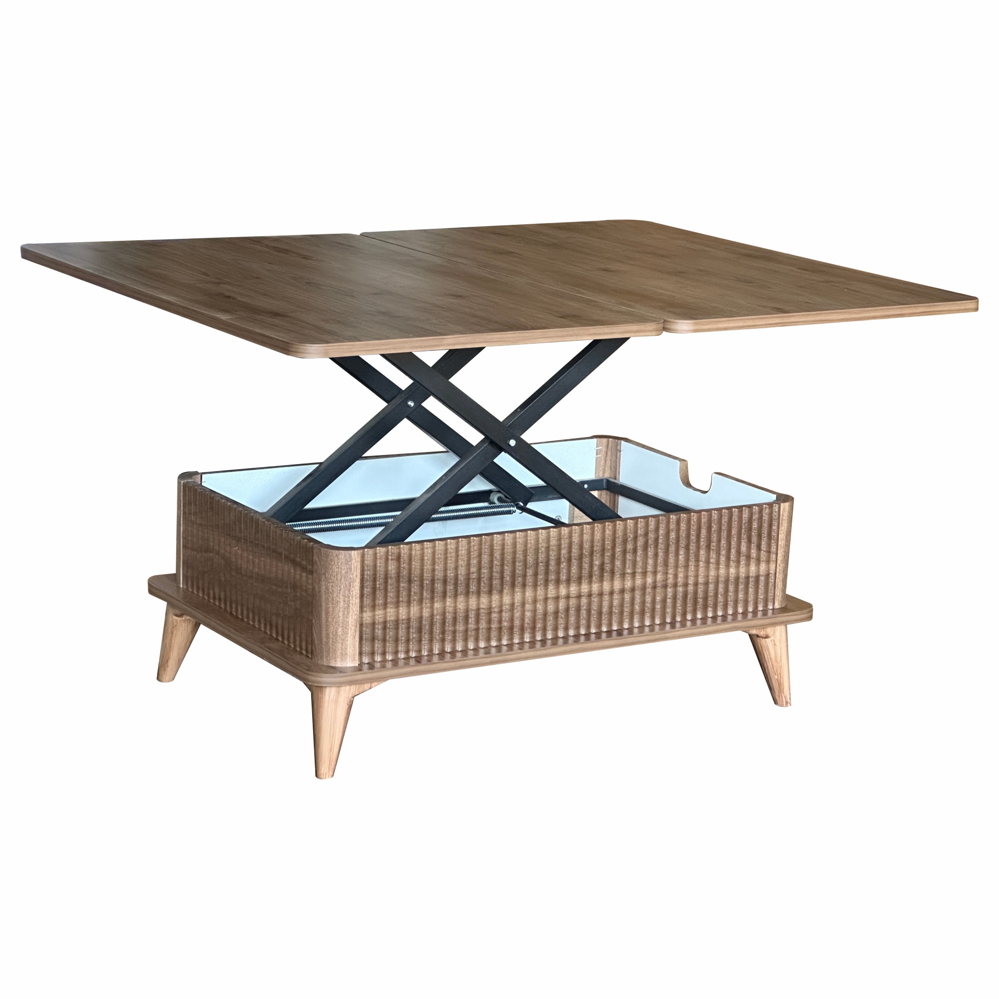 Masa extensibila Transformer, inaltime reglabila, cadru MDF, 90 x 60 ...