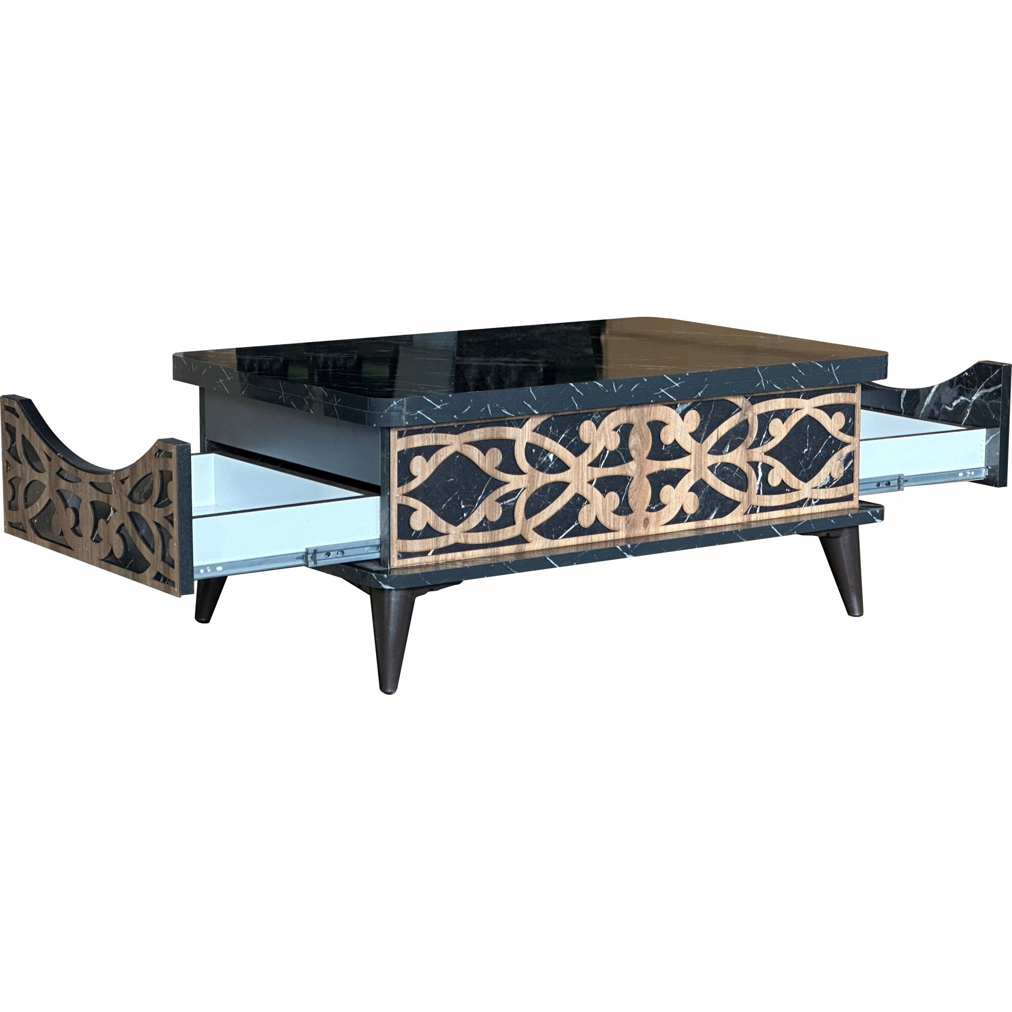 Masa extensibila Transformer V2, inaltime reglabila, 2 sertare, 90 x 60 ...