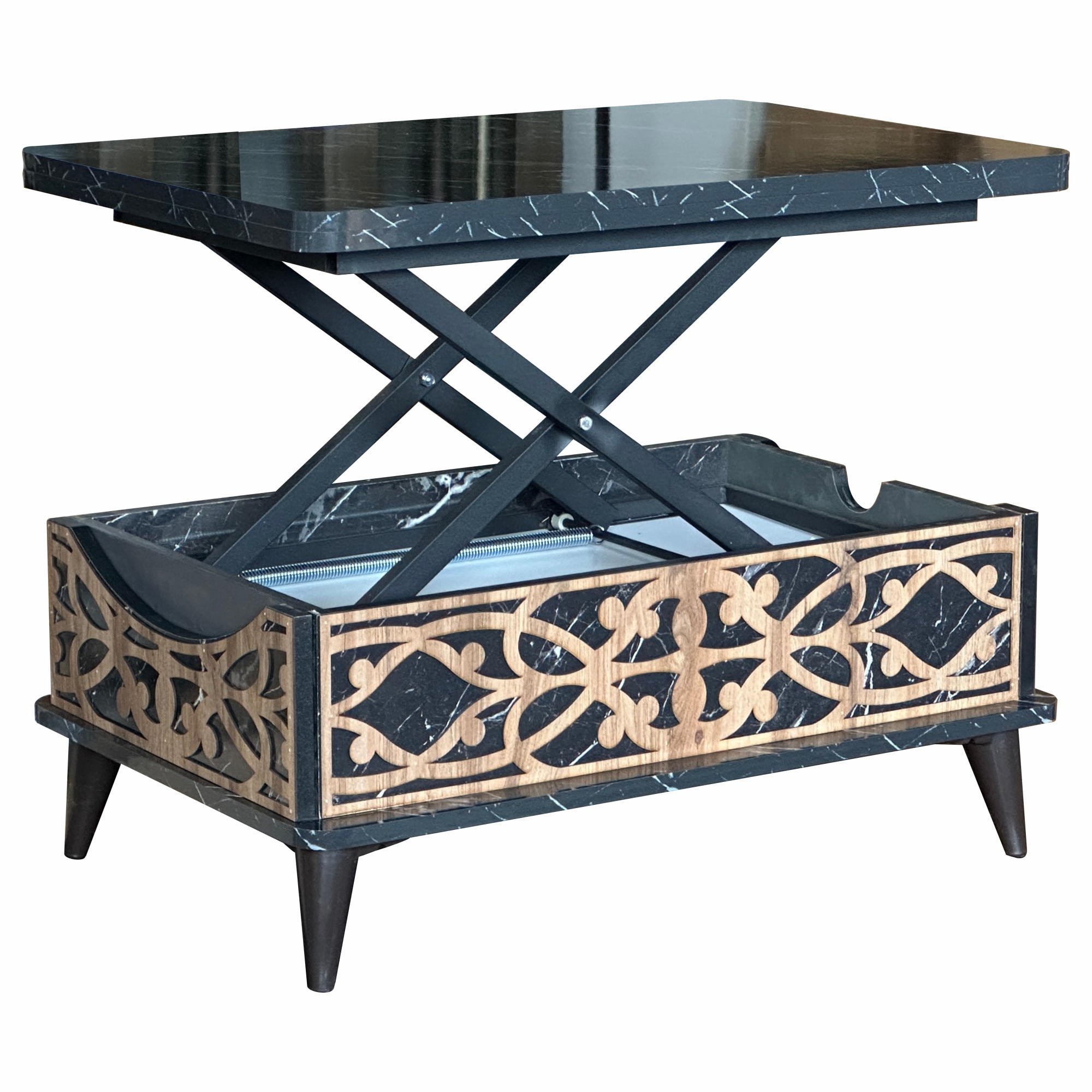 Masa extensibila Transformer V2, inaltime reglabila, 2 sertare, 90 x 60 ...