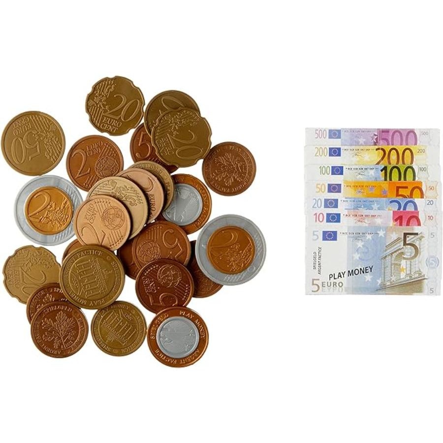 Set de joaca interactiv EURO bancnote, monede si chitante Theo Klein ...