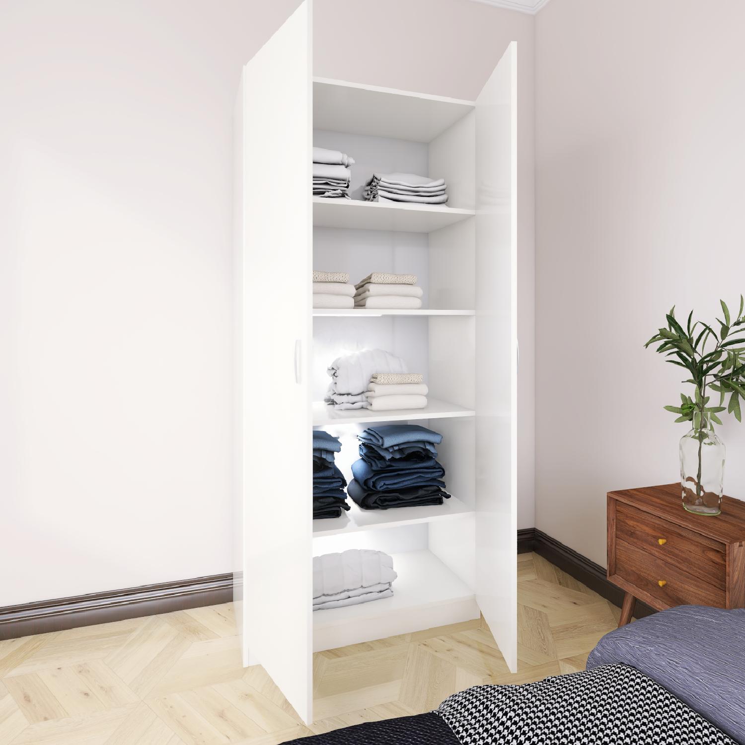 Dulap cu rafturi 80x50x197cm, Culoare Alb, Material Pal18mm - eMAG.ro