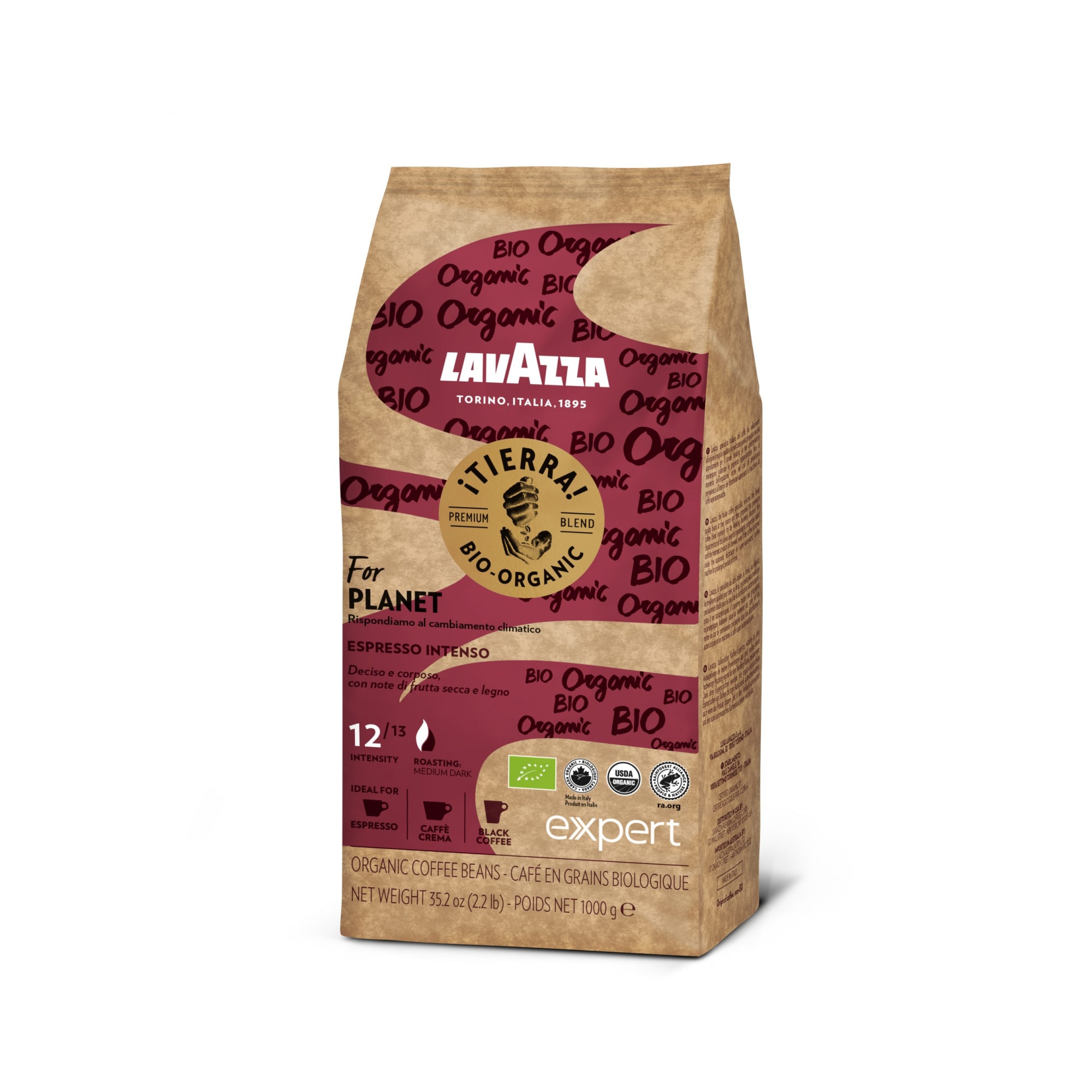 Cafea Boabe Lavazza Expert Tierra Bio Organic Intenso UTZ 1Kg - eMAG.ro