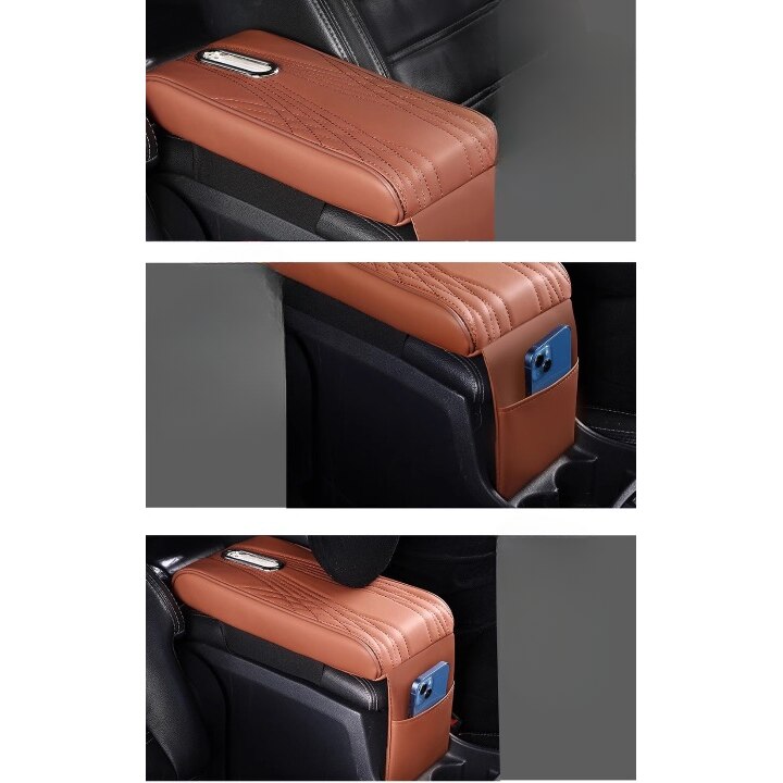 Husa Cotiera Auto, Lux Style, Din Piele cu Cusaturi Fine, Cu Suport ...