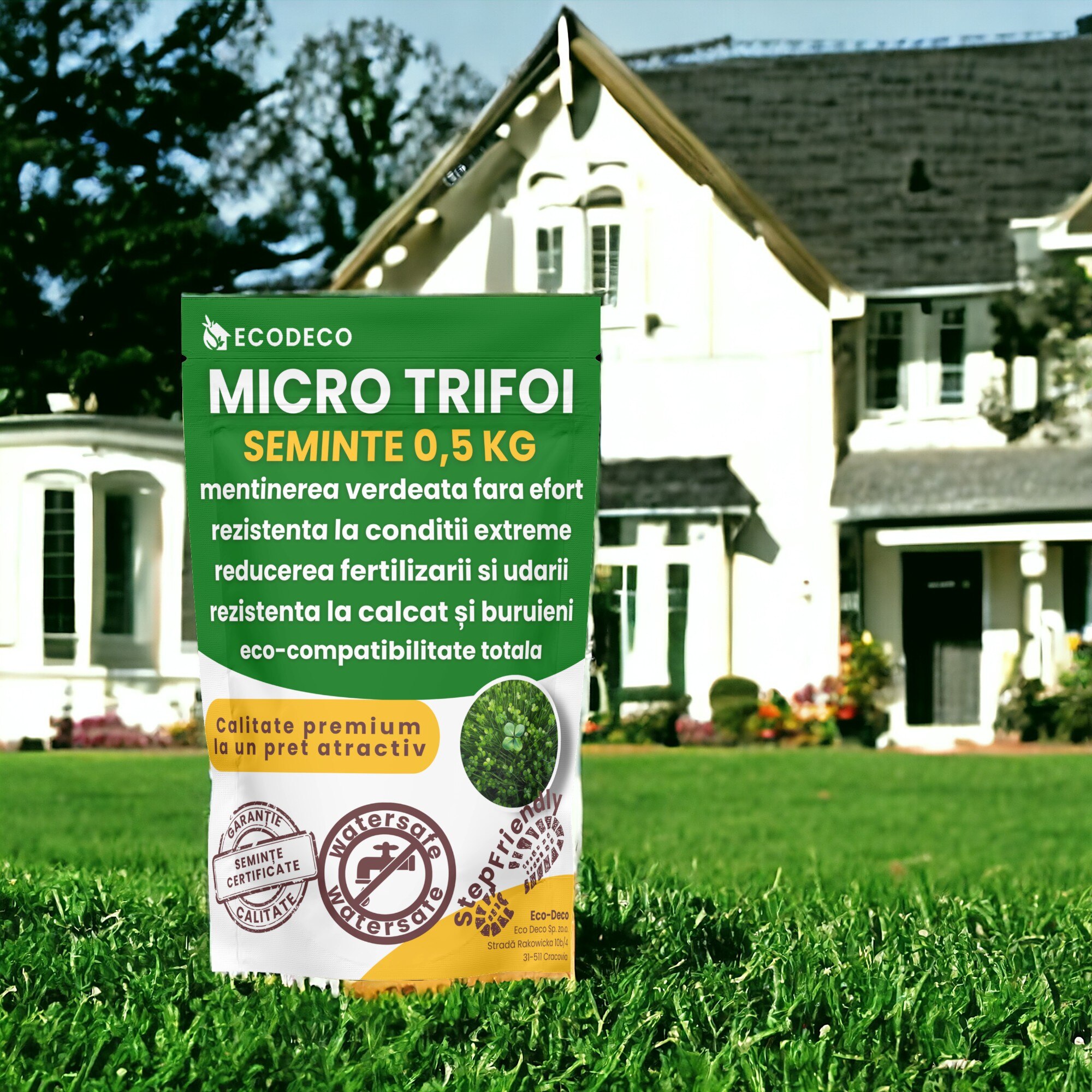 Seminte Trifoi Alb Pitic, Eco-Deco 0.5 kilograme - eMAG.ro