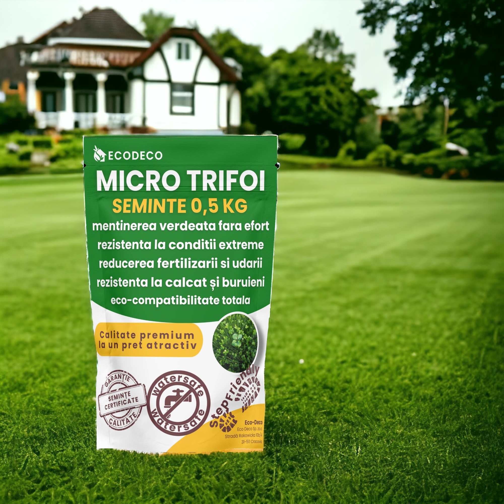 Seminte Trifoi Alb Pitic, Eco-Deco 0.5 kilograme - eMAG.ro