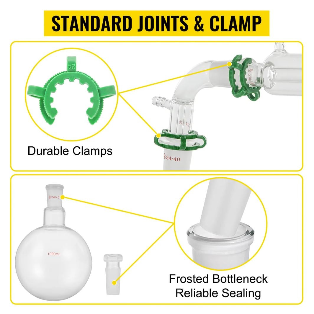 Set vase de laborator, Vevor, Rezistent la temperaturi ridicate pana la ...