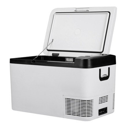 Mini frigider auto, Vevor, Alimentare 12V 24V si 220V, Volum 25 litri ...