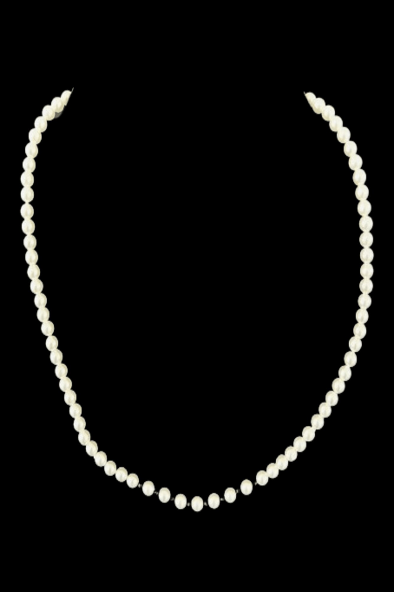 Colier elegant din perle de cochilie de culoare alb cu luciu intens si ...