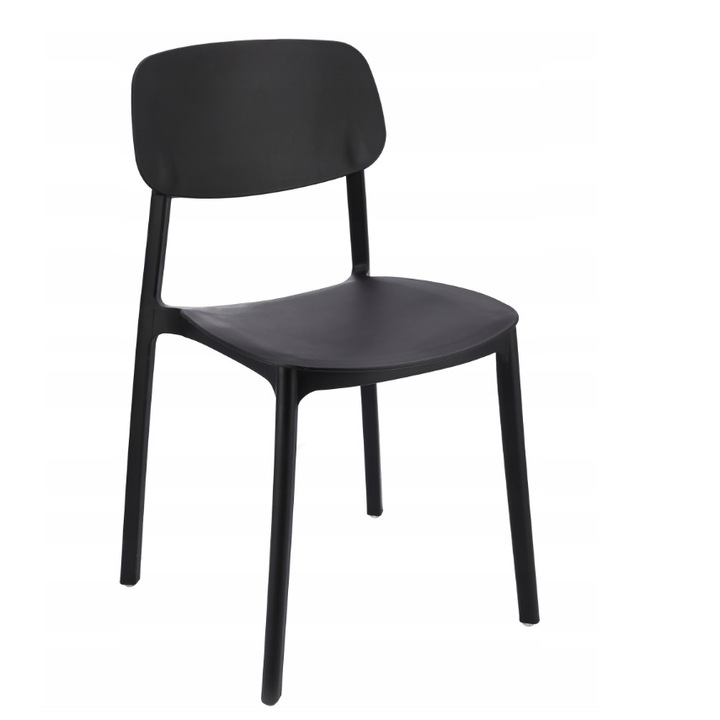 Scaun Plastic, Negru - eMAG.ro