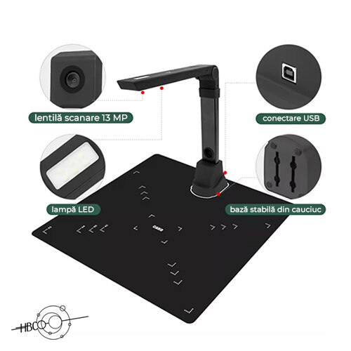 Scanner Multifunctional Inteligent HBCO® T13 PRO, senzor UHD, rezolutie ...