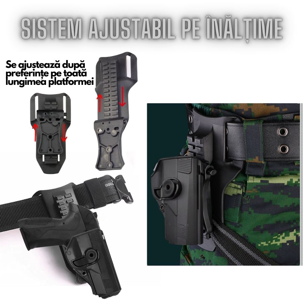 Set Holster Toc Pistol BERETTA PX4 Storm cu 3 Sisteme de Prindere, pe ...