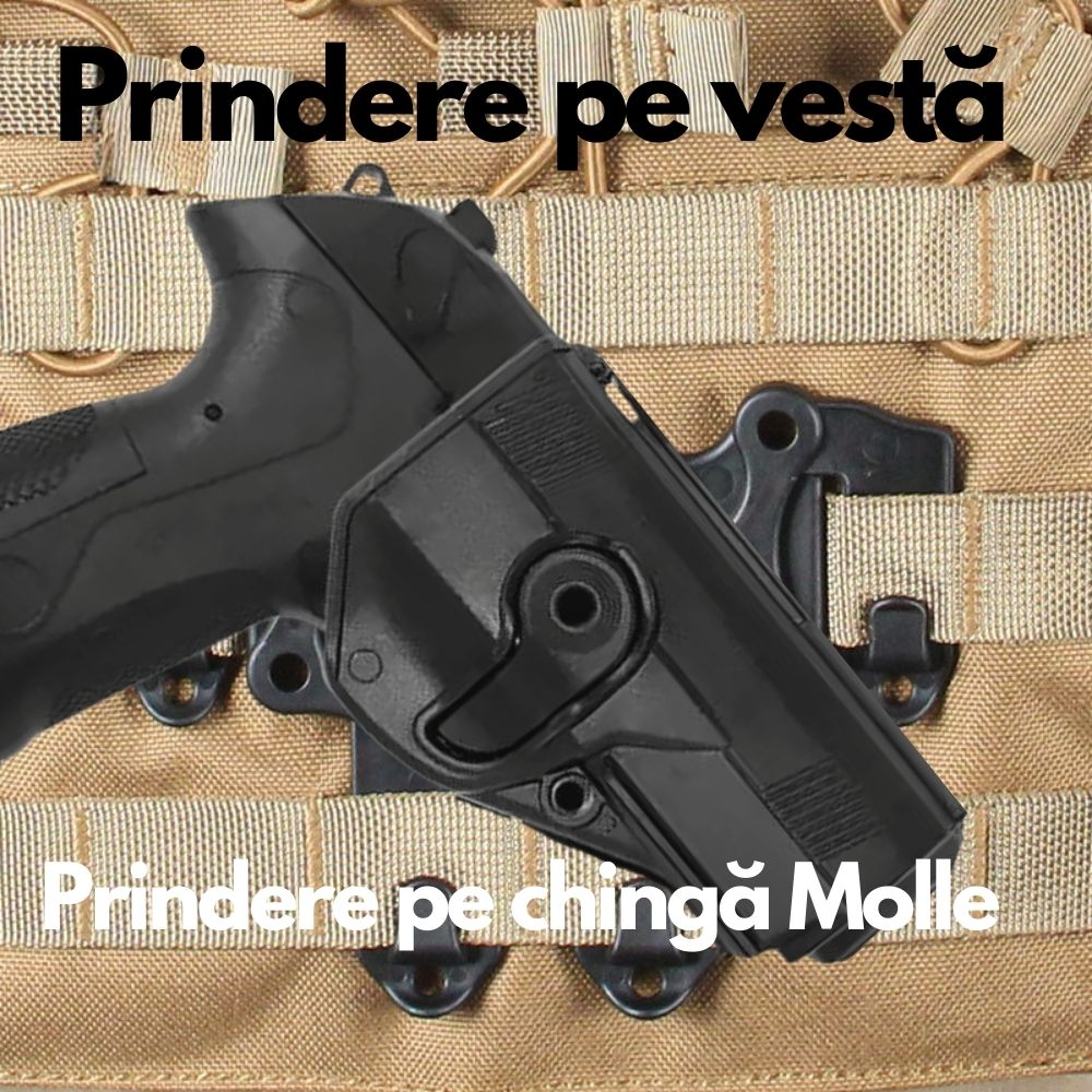 Set Holster Toc Pistol BERETTA PX4 Storm cu 3 Sisteme de Prindere, pe ...