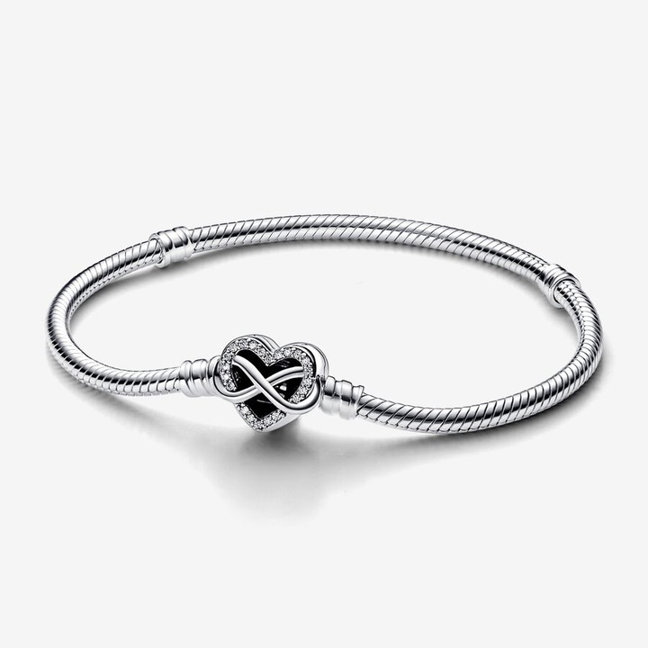 Bratara compatibila Talismane Pandora cu Inima Infinity Family Forever ...