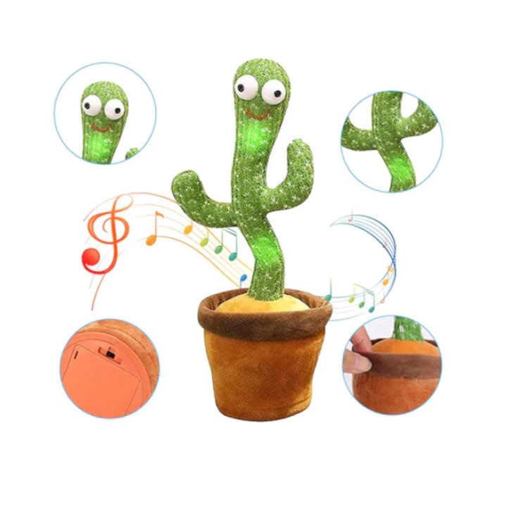 Jucarie Interactiva Cactus Vorbitor si Dansator Virtual Trend®, Imita ...