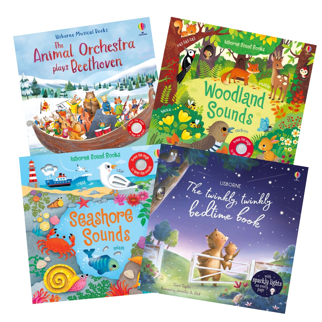 Pachet 4 carti pentru copii, Usborne, set vacanta, 0+ ani - eMAG.ro