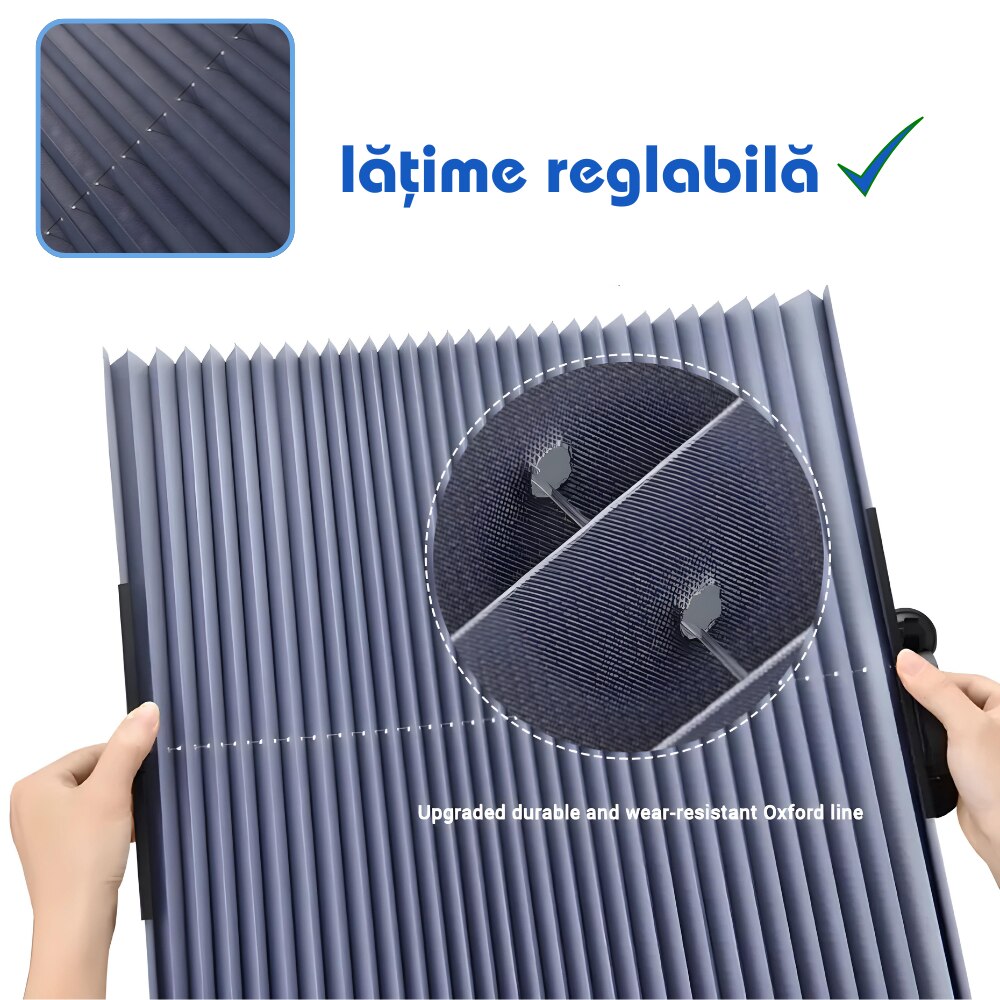 Parasolar Retractabil si Refractar cu Ventuze Marime Ajustabila 40-70 ...