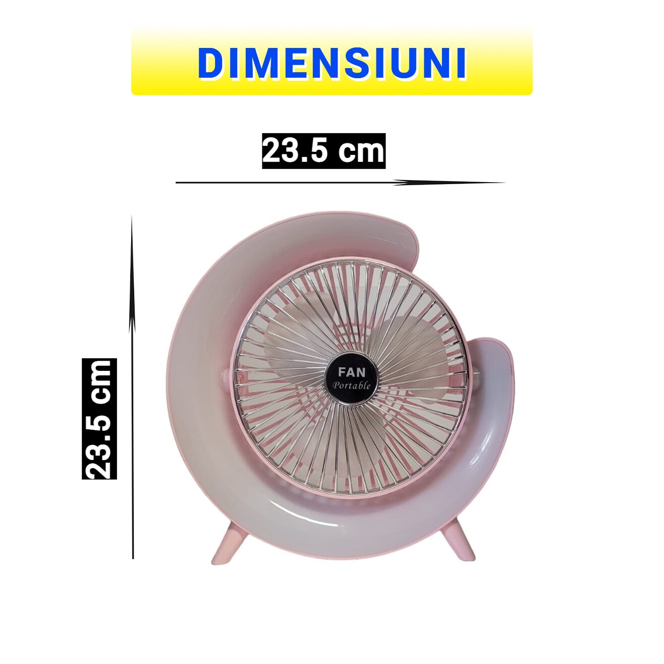 Mini Ventilator SIKS Portabil Pentru Birou, Rotund, Multifunctional ...