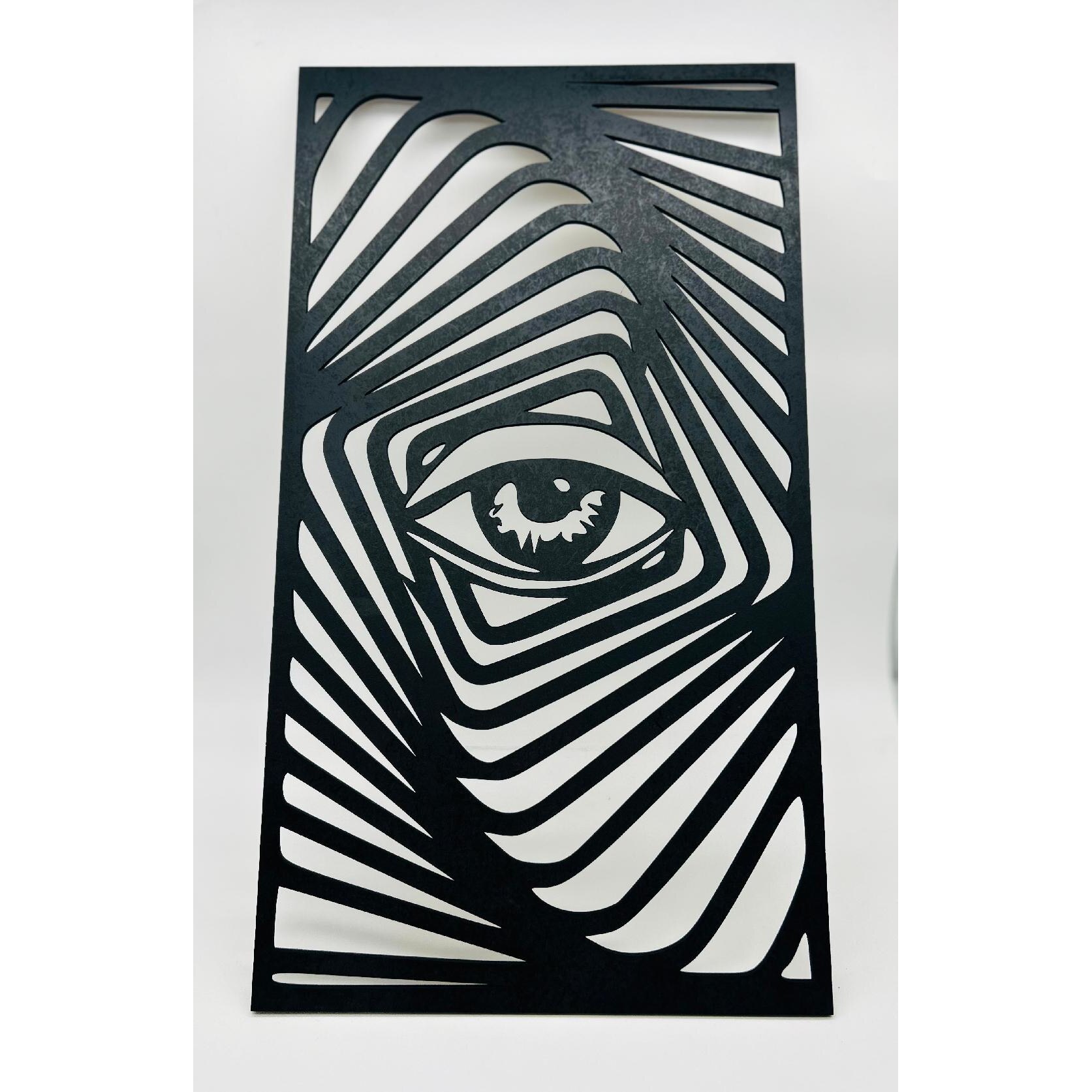 Panou Decorativ Leu pentru Perete din HDF 3mm, 29 cm x 39 cm, Begru ...