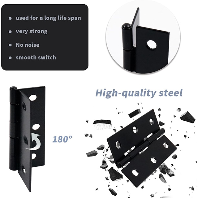 Set Balamale Tebnaild, 4 bucati, 8.8cm, Negru, Otel - eMAG.ro