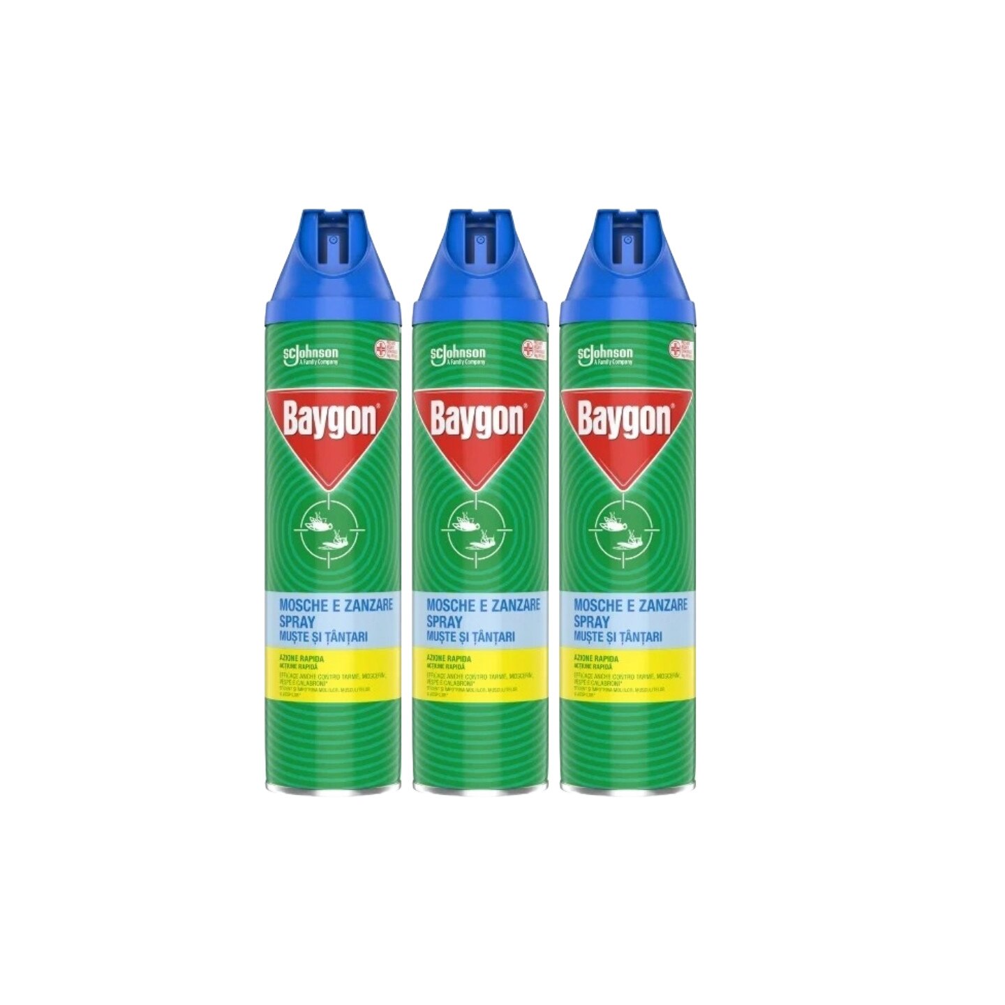 Set 3 x Baygon Insecticid Muste si Tantari 400ml, efect de lunga durata ...